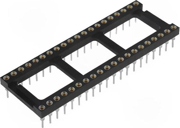 Панелька TE Connectivity 840-AG11D-ESL-LF Панелька: DIP PIN: 40 Шаг: 2,54мм прецизионная THT gold flash 1шт