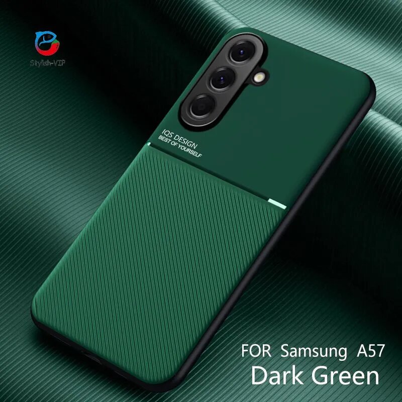 Модная софтшелл чехол для Samsung Galaxy A57 (Самсунг Галакси А57) , магнитная металлическая пластина