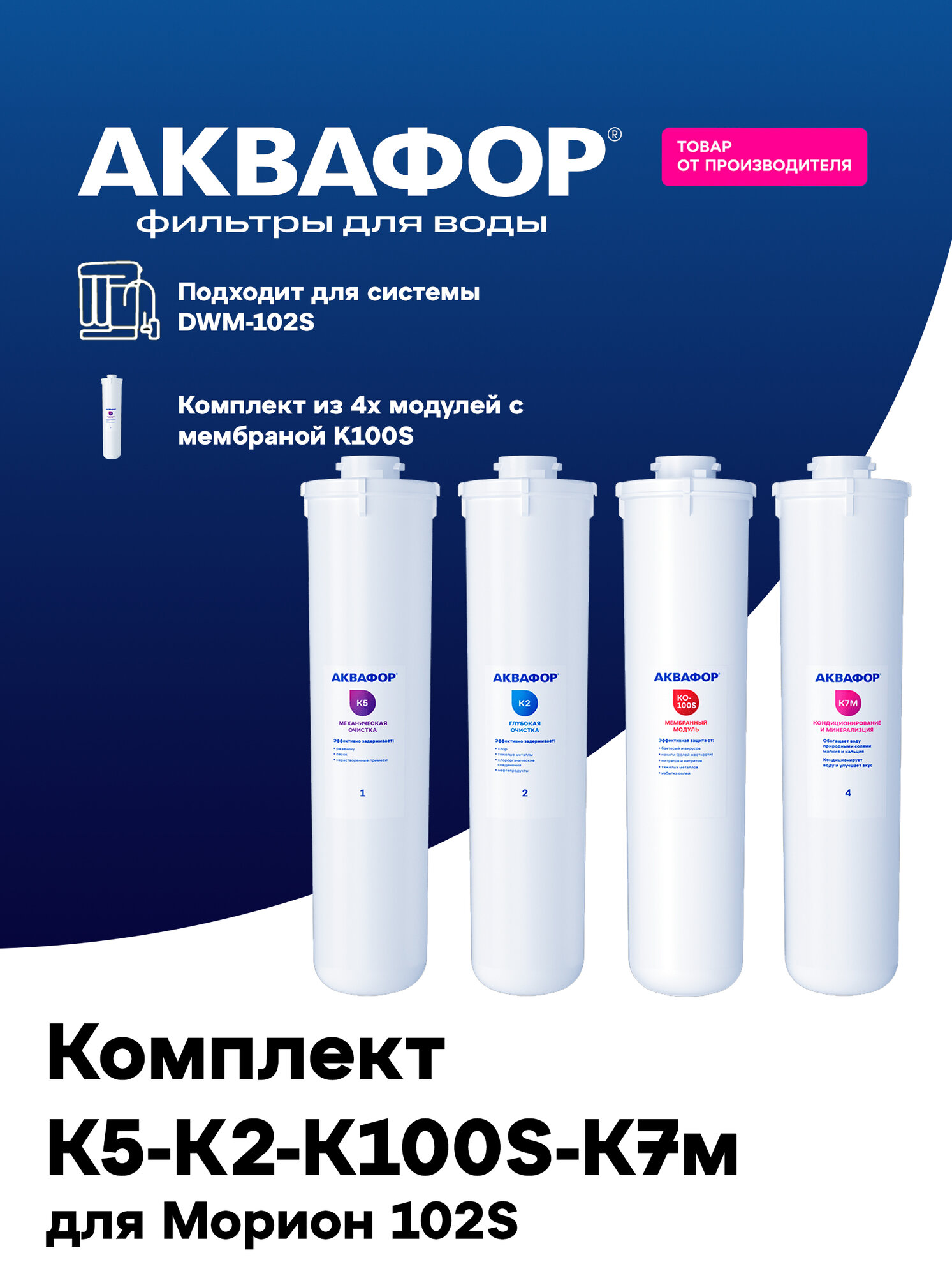 Комплект сменных модулей "К5-К2-КО100S-К7M", для систем DWM-102S