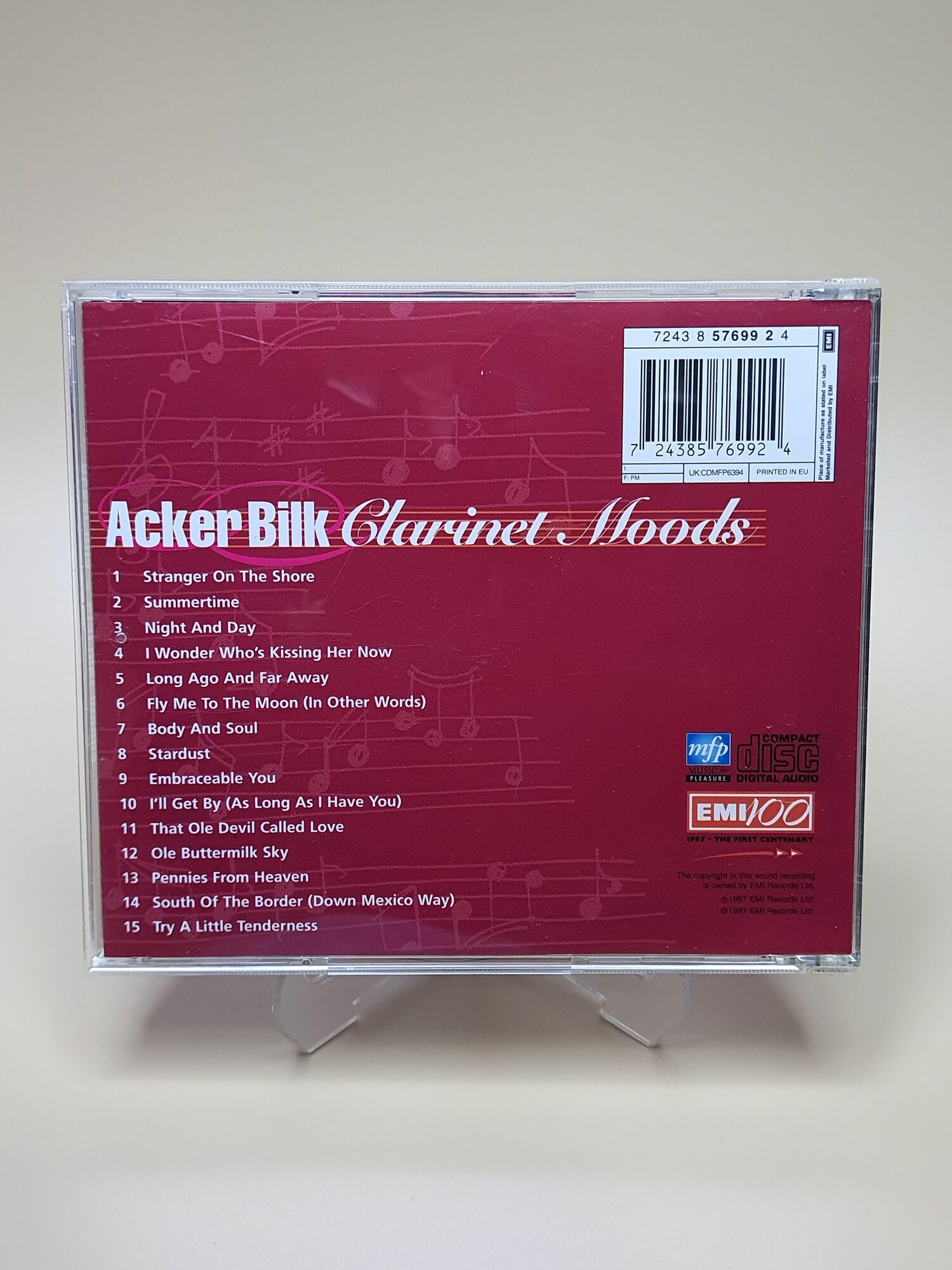 "Clarinet Moods", Acker Bilk, Джаз, CD диск, 1997 г. — фото 1