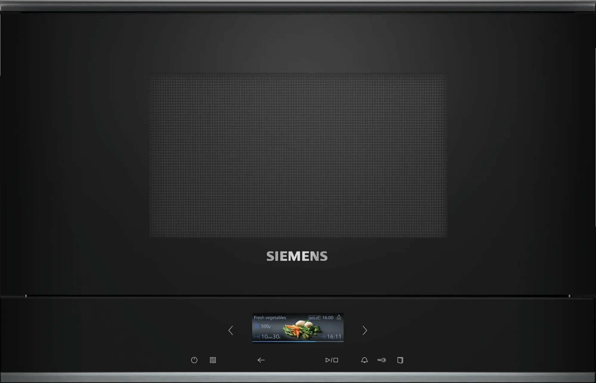 Микроволновая печь Siemens iQ700 BE732R1B1, сенсорная кнопка открывания дверцы