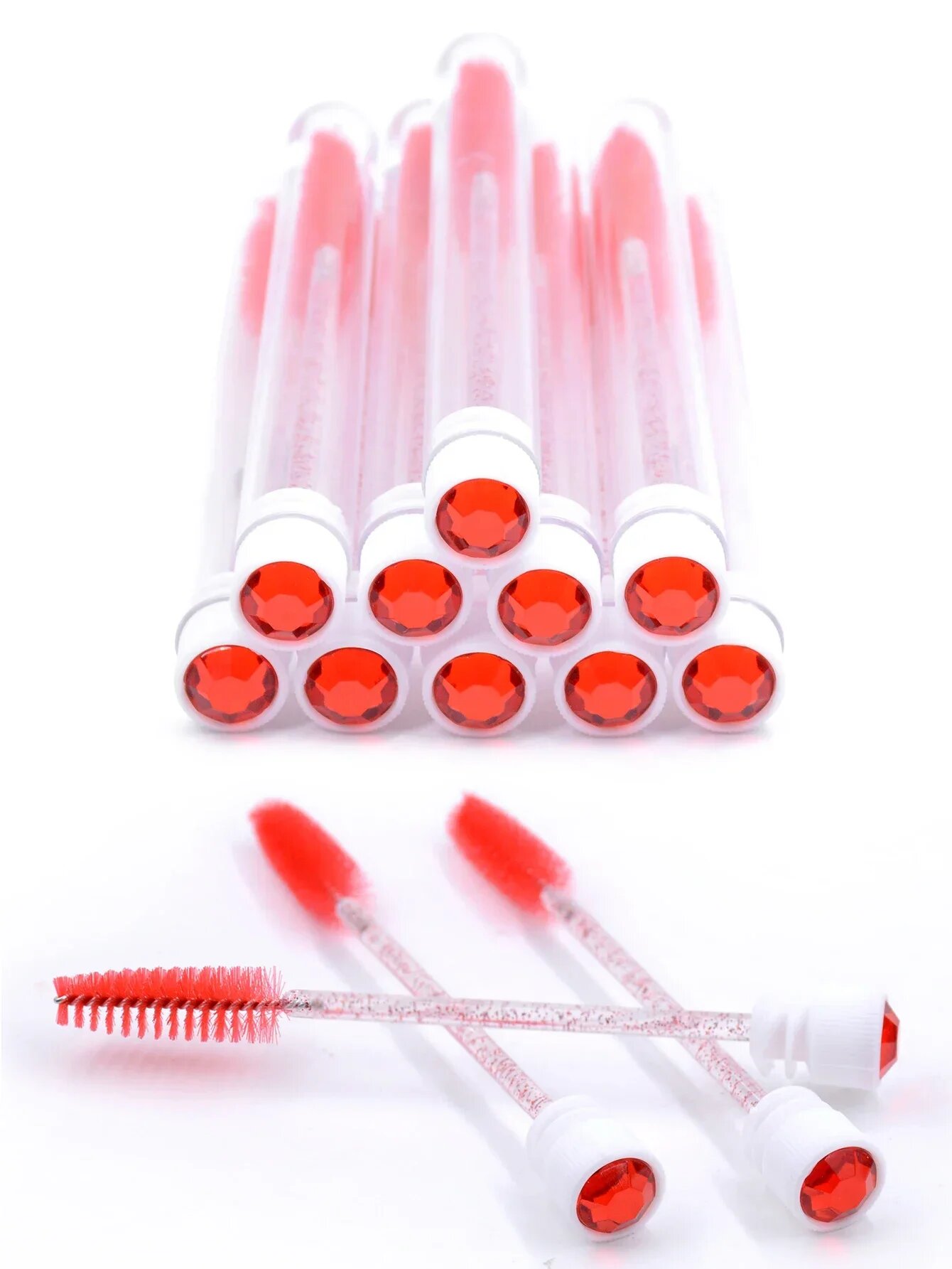 Набор из 10 многоразовых щеточек для ресниц ZXZZS red-SG-10PCS