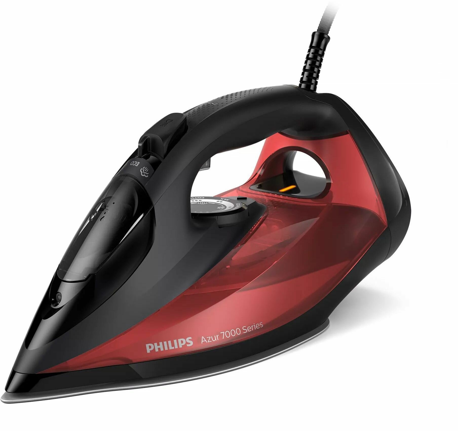 Утюг для одежды с вертикальным отпариванием Philips DST7022/40 2800Вт черный/красный