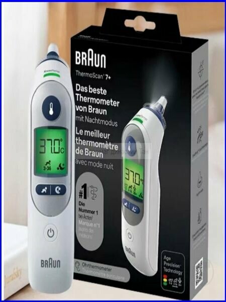 Инфракрасный детский ушной термометр Braun ThermoScan 7+ IRT-6525 измерение температуры температура тела