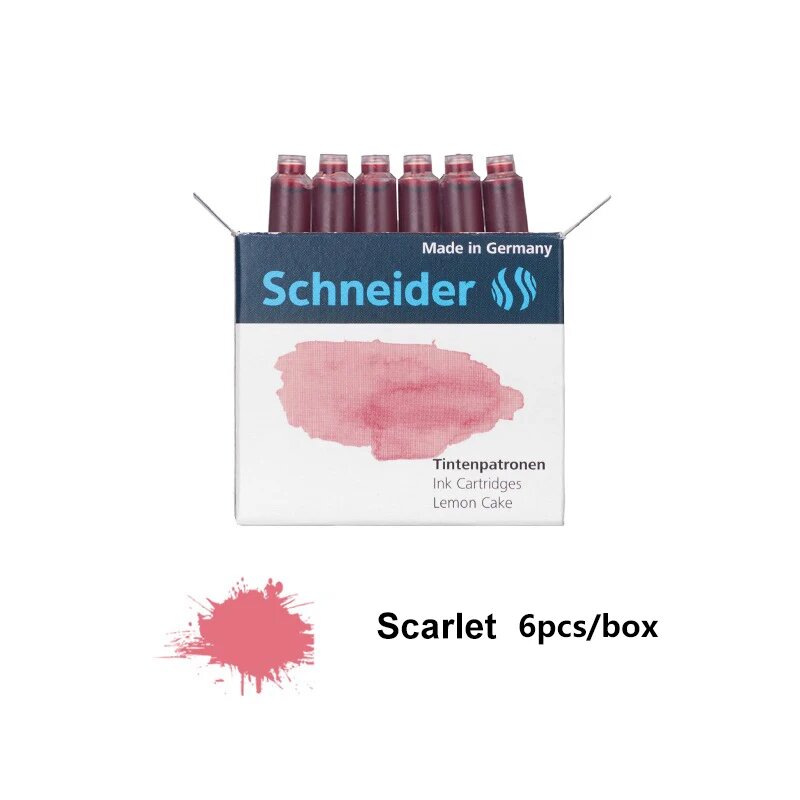 Schneider Чернила для перьевой ручки Scarlet, 6 шт