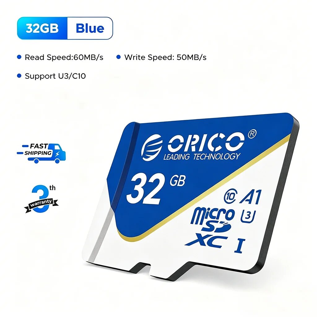 ORICO microSDXC карта памяти 32/64 ГБ 32GB A1 U3 C10