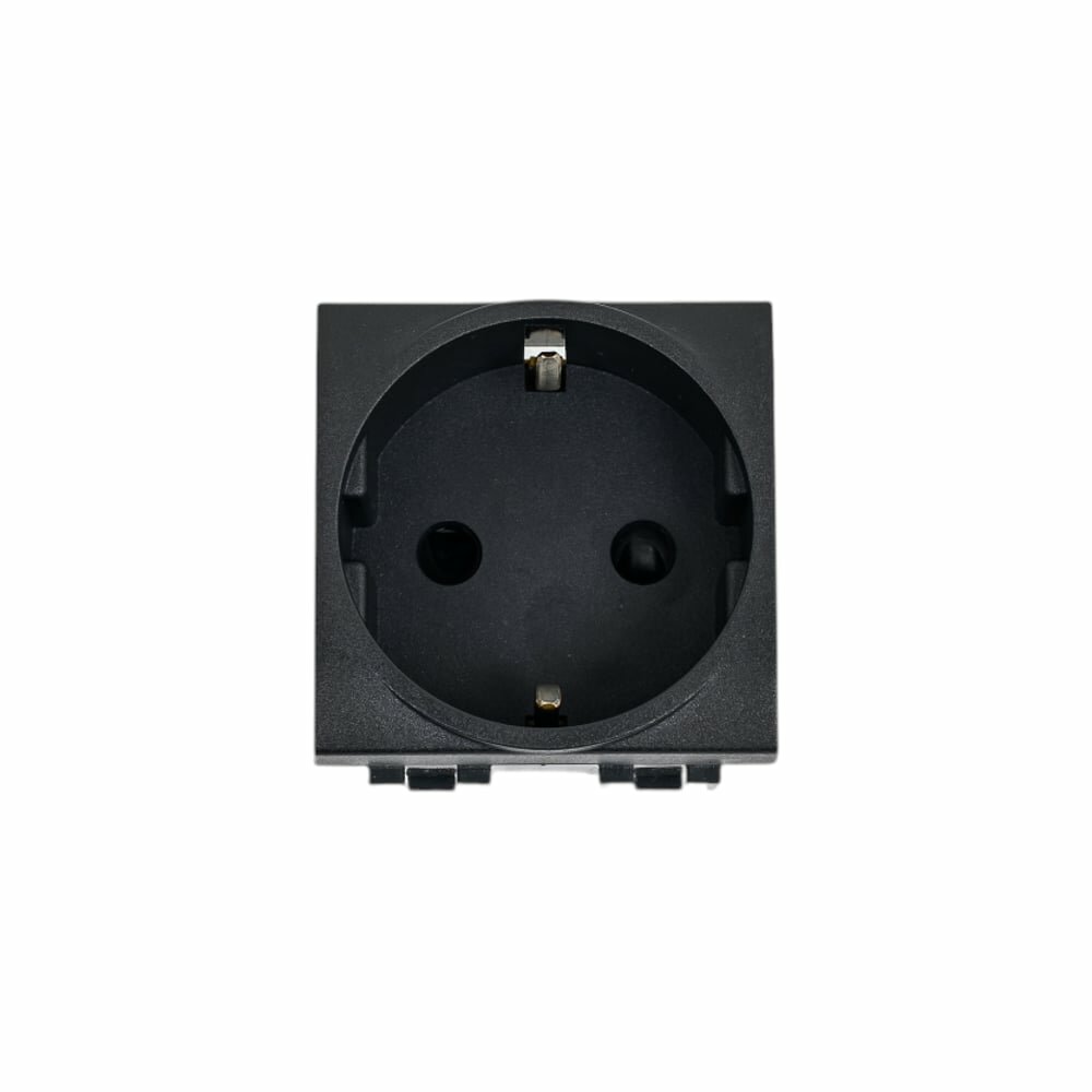 Розетка силовая Bticino Livinglight 2К+З с автоматическими клемами, цвет антрацит L4141AN