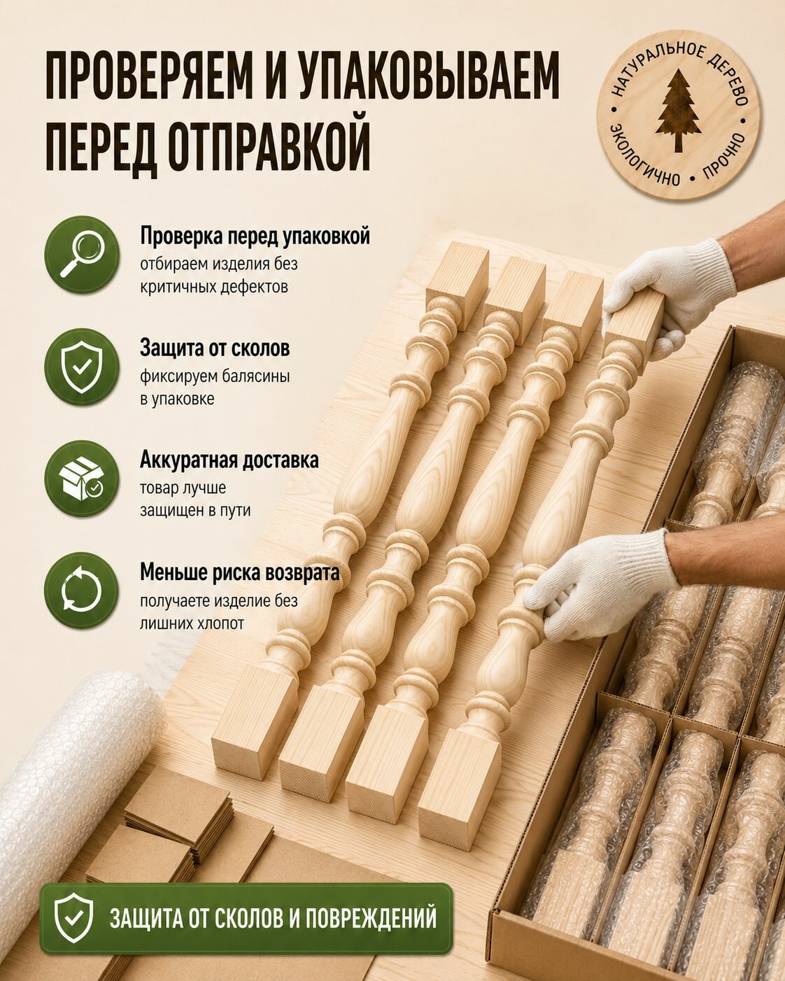 Балясина массив сосны Симметрия 1 шт