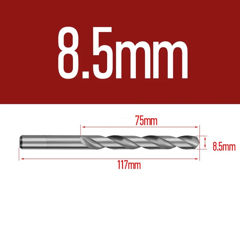 Сверло спиральное 8.5mm HSS 1шт