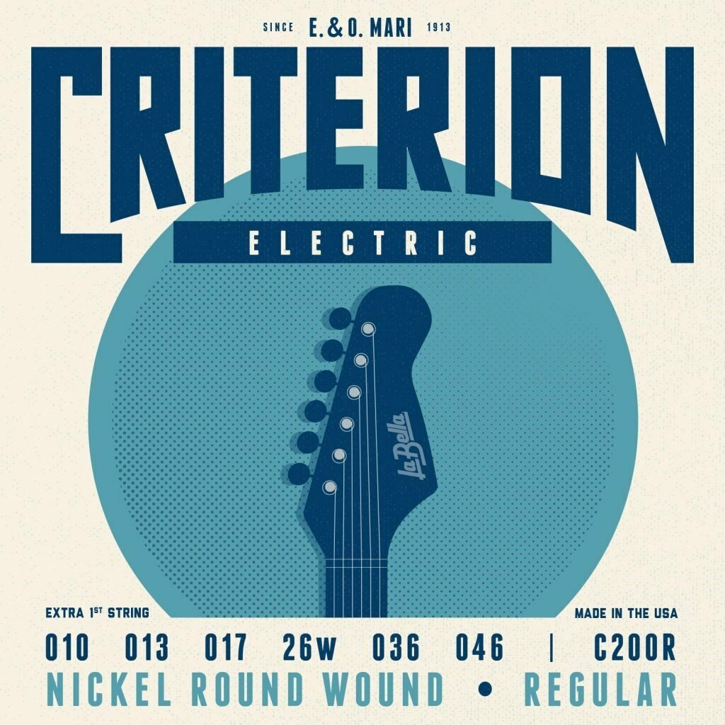 La Bella C200R Criterion Комплект струн для электрогитары, никелированные, 10-46