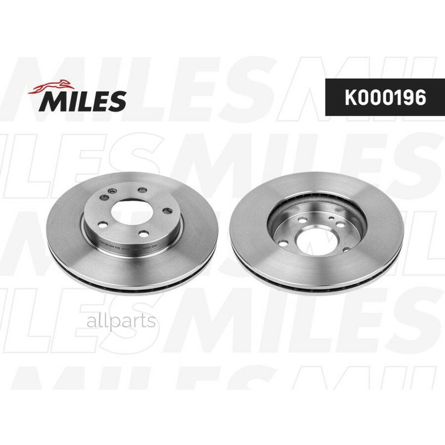 MILES K000196 Диск тормозной передний вентилируемый MERCEDES A-CLASS W169/B-CLASS W245 04- D=276 мм. (ISO 9001).