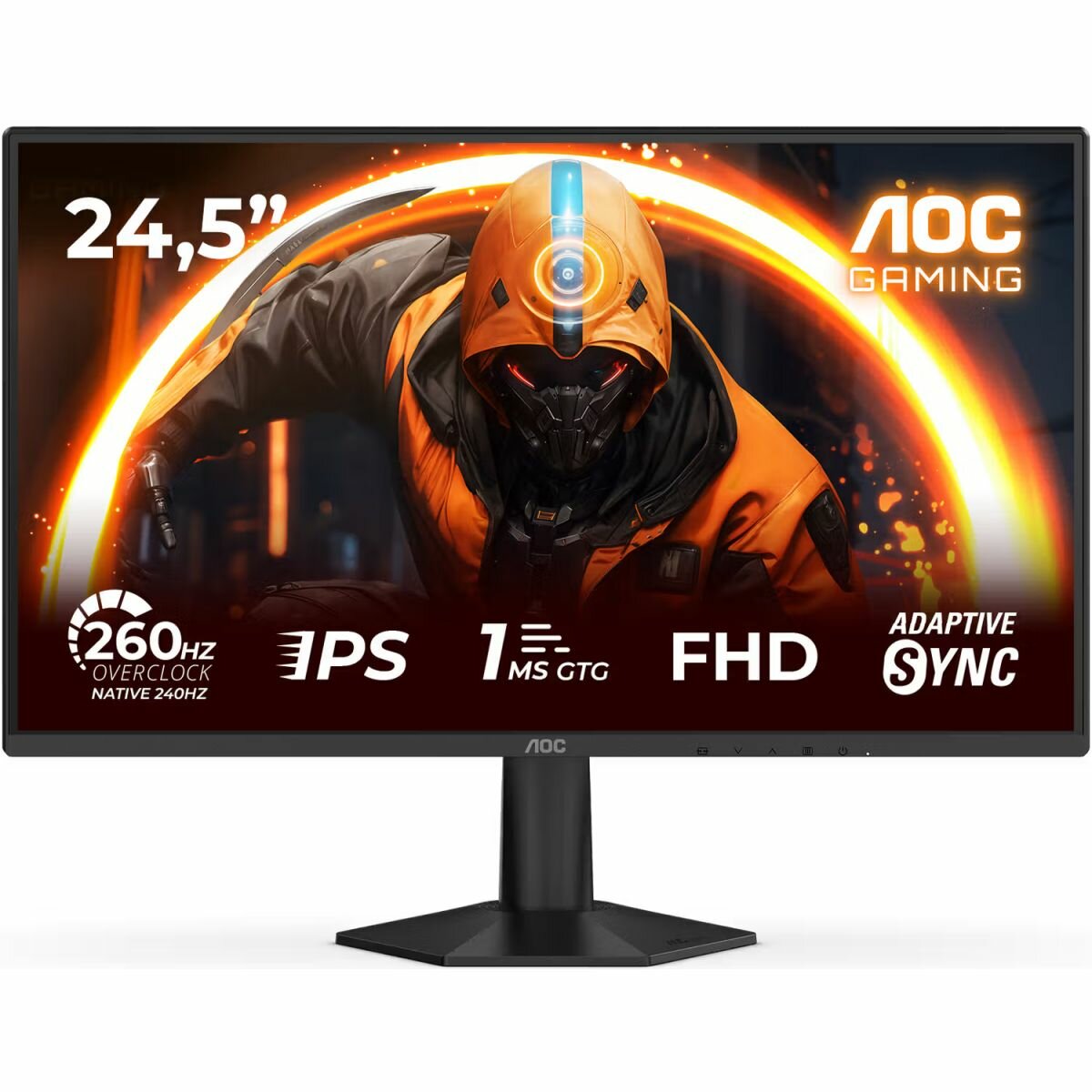Монитор 24.5" AOC AGON 25G50Z Fast IPS, 1920x1080, 260Hz, 0.3ms, 300сd/m, 3000:1 2xHDMI(2.0), DP(1.4) ExPSU.