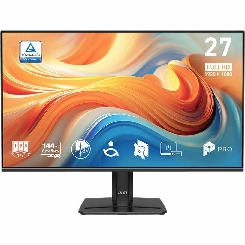 Монитор 27" MSI Pro MP271 E14A IPS 1920x1080, 144 Гц, 1 мс (MPRT), 16:9, 300 кд/м , VGA, HDMI 2.0, DP 1.2a.