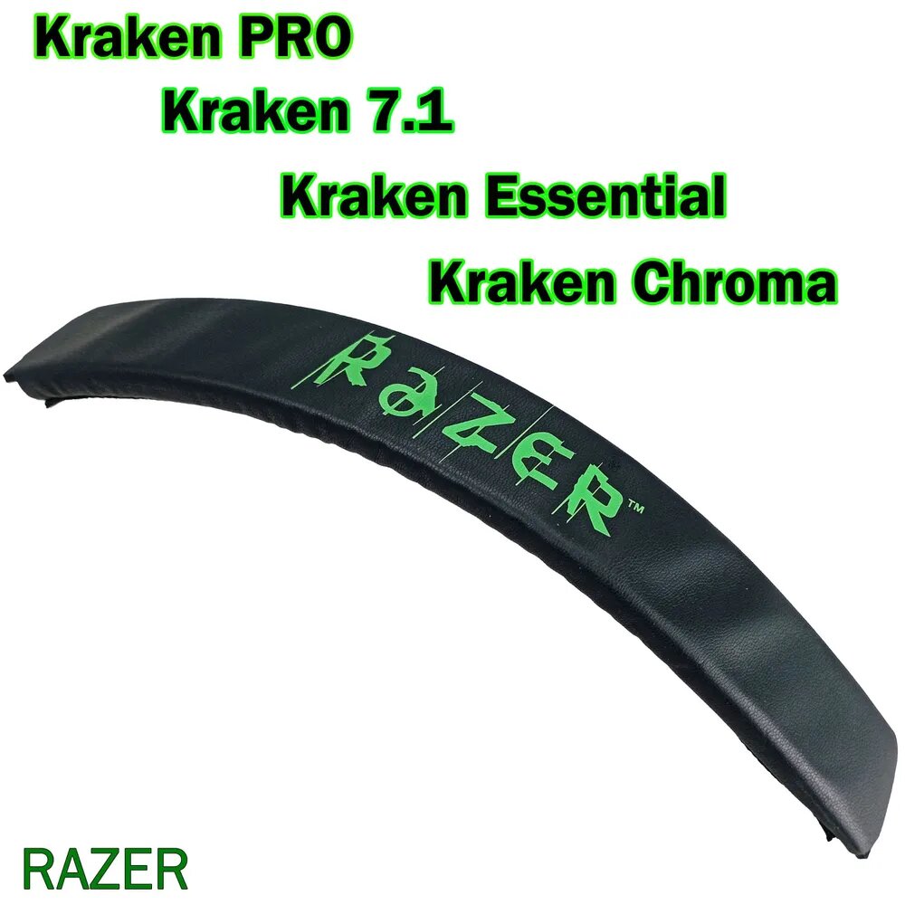 Оголовье (1 Gen/зеленые буквы) Razer Kraken PRO, Kraken PRO 7.1, Essential, Chroma, Razer Electra (первое поколение)