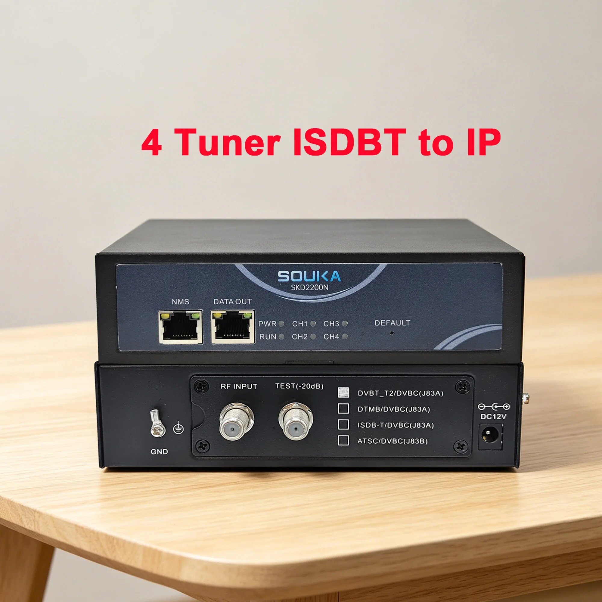 Souika 4 Tuner ISDBT to IP, Цвет: ISDBT