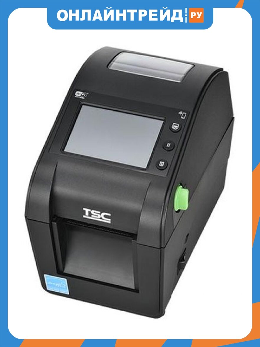 Принтер этикеток (термо, 2", 203dpi) Tsc DH220T, LCD, USB + RS-232 + ETHERNET + USB HOST + RTC + BUZZER, EU