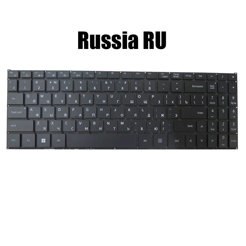 Сменная клавиатура RTDPART MB3254003 F0136-003 для ноутбука с подсветкой черная