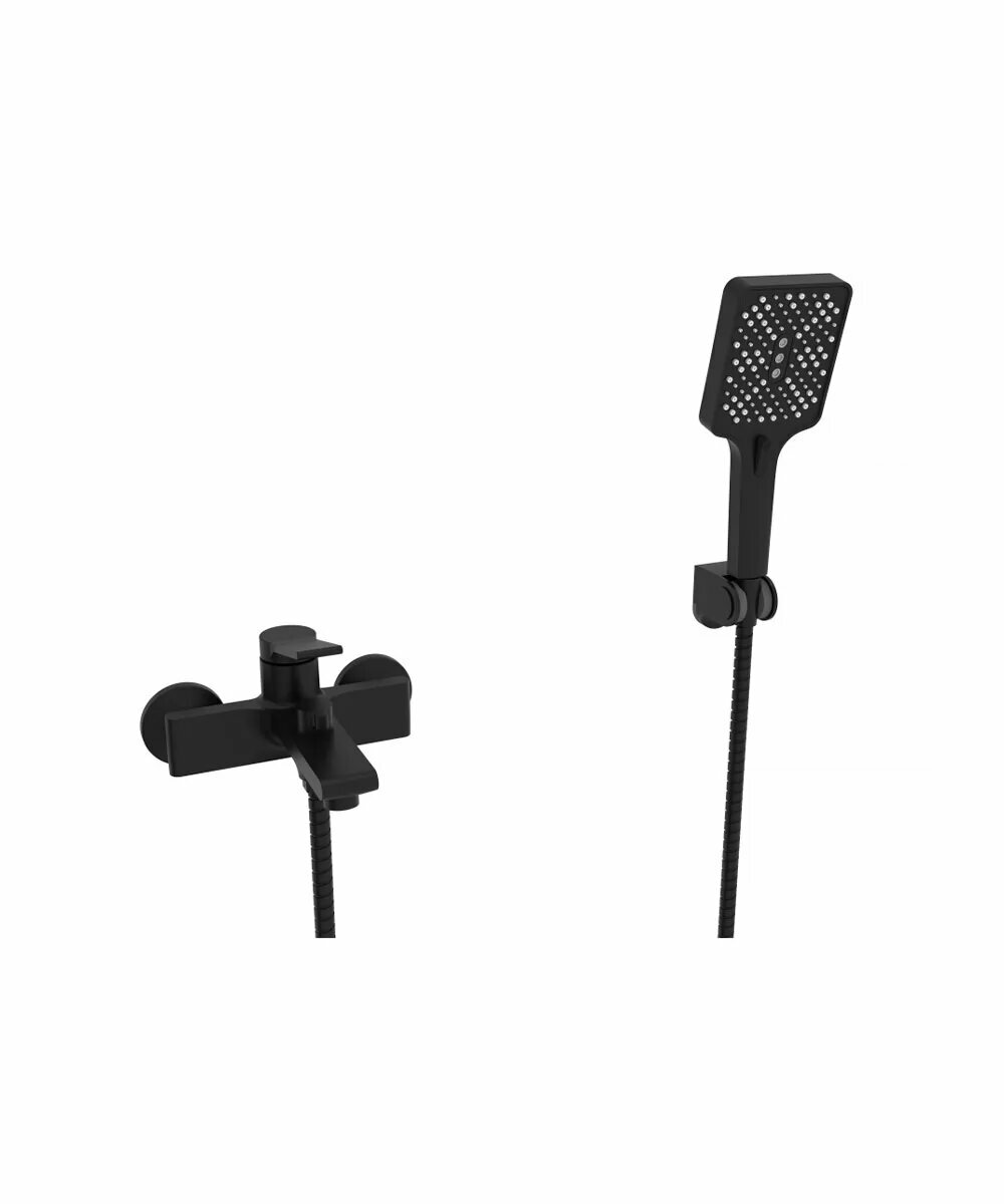 Смеситель для ванны с коротким изливом Vieir V243532-C черный
