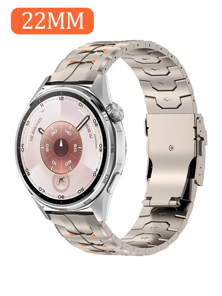 22 мм Титановый ремешок для Huawei Watch GT6 GT6 Pro GT5 GT4 WATCH5 46MM, Xiaomi S4 браслет 22 мм