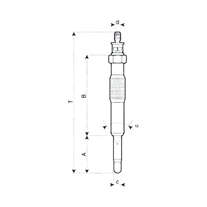 Свеча накаливания M.MARELLI 62900017304 Renault Clio II, Megane, Kangoo, Trafic 1.9D 98-