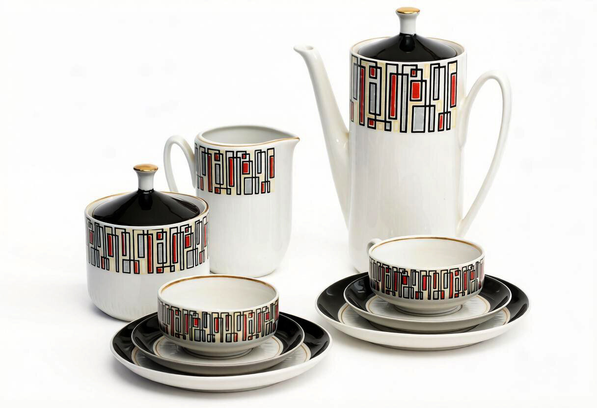Кофейный сервиз на 3 персоны "саулите-saulite", Рига-1960 -1970гг, винтаж
