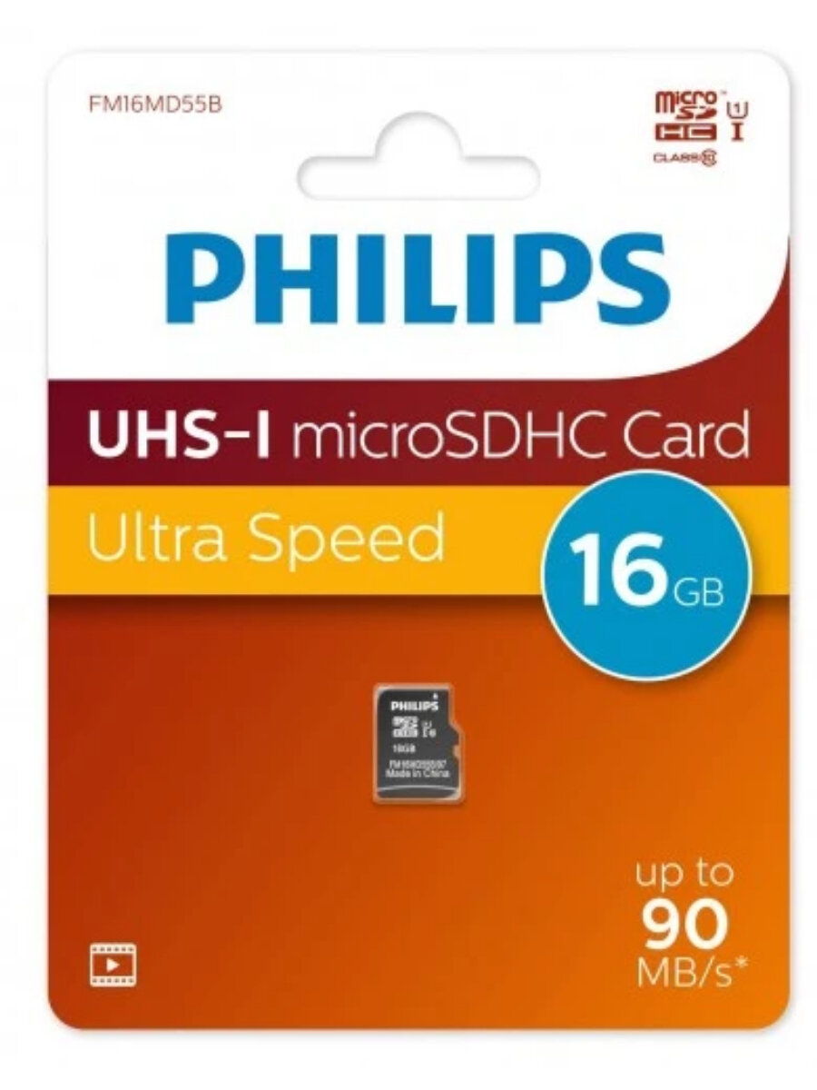 Карта памяти Philips FM16MD55B/97 16GB Micro SDHC, UHS-I (SD 3.0)