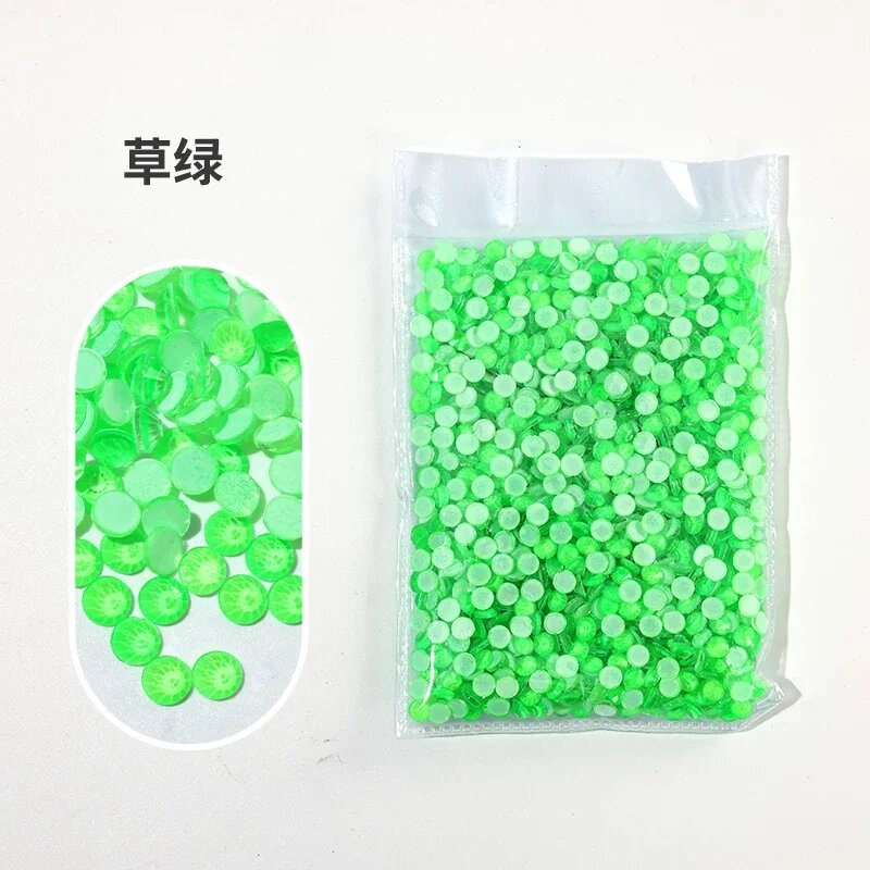 Неоновые кристаллы для декорирования Изумрудный, ss20 1440pcs, Grass green