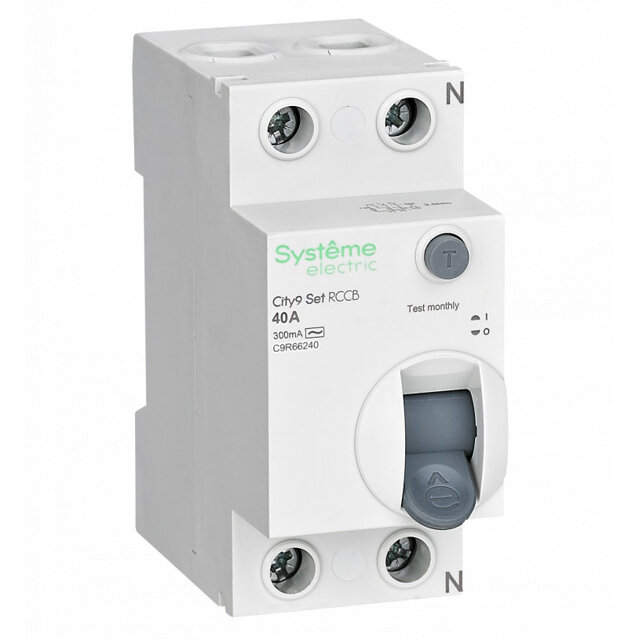 Устройство защитного отключения Systeme Electric City9 Set, (ВДТ), 40А, 2P, 300мА, тип AC, 230В
