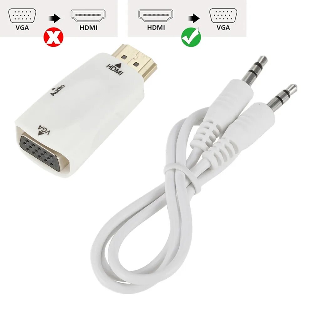 HDMI на VGA конвертер с аудиокабелем LccKaa HD TO VGA