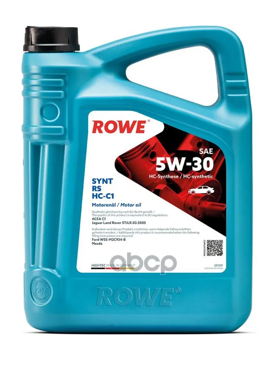 ROWE Rowe Hightec Synt Rs Sae 5W-30 Hc-C1 (5Л) C1 Ford Wss-M