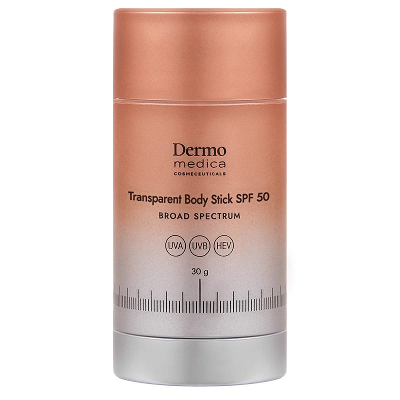 Средство солнцезащитное Dermomedica Transparent Body Stick SPF 50 Антиоксидантный, фотозащитный стик с защитой от солнца 30 г