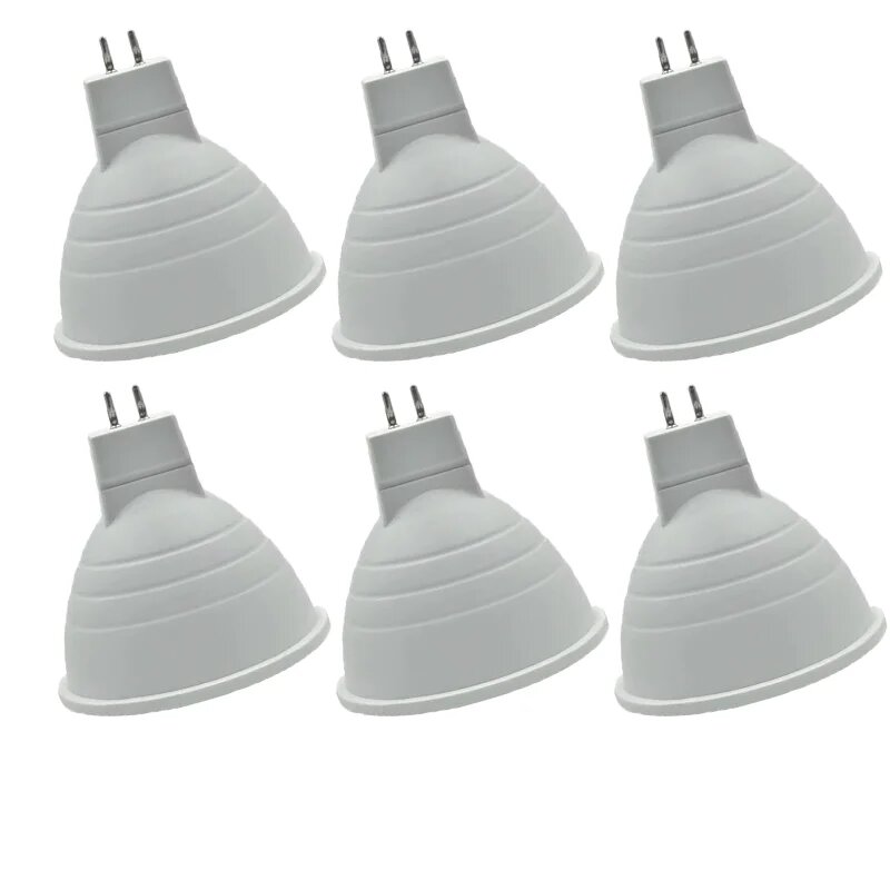 SONQIN светодиодные лампы GU10 MR16 6Вт теплый белый свет Серый, 6pcs MR16, Warm White, 38 degree