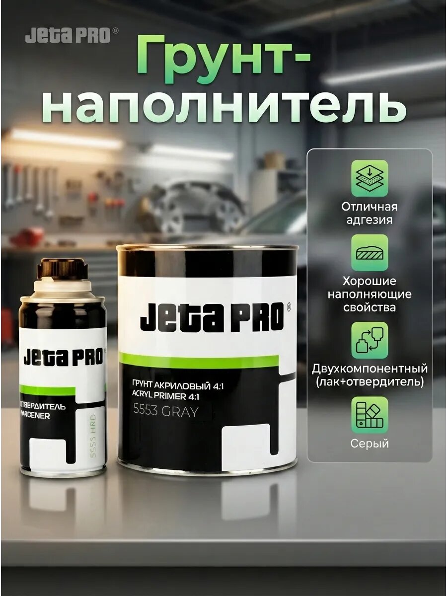 Акриловый грунт JETA PRO 4:1 Серый (0.8+0.2)