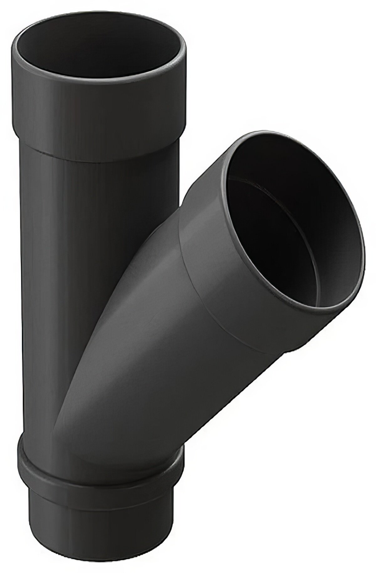 Тройник трубы Docke Lux пластиковый d100 мм 45° графитовый серый RAL 7024