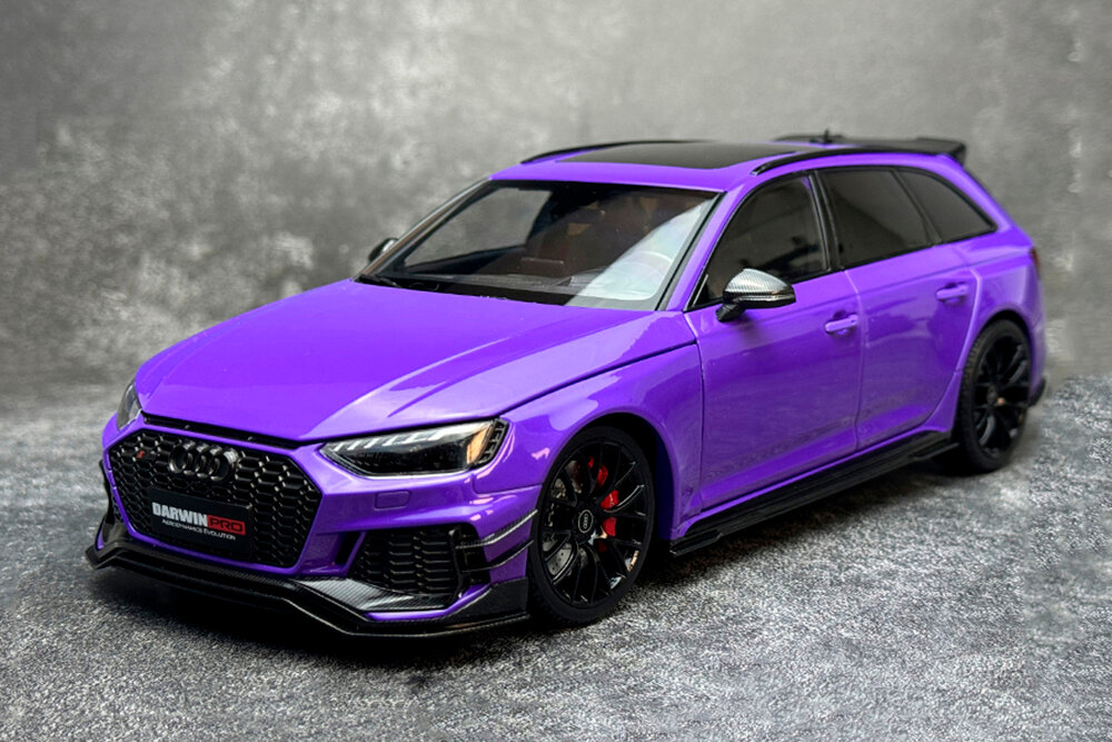 Модель коллекционная KENGFAI Audi A4 RS4 darwin pro avant sw station wagon 2020 violet