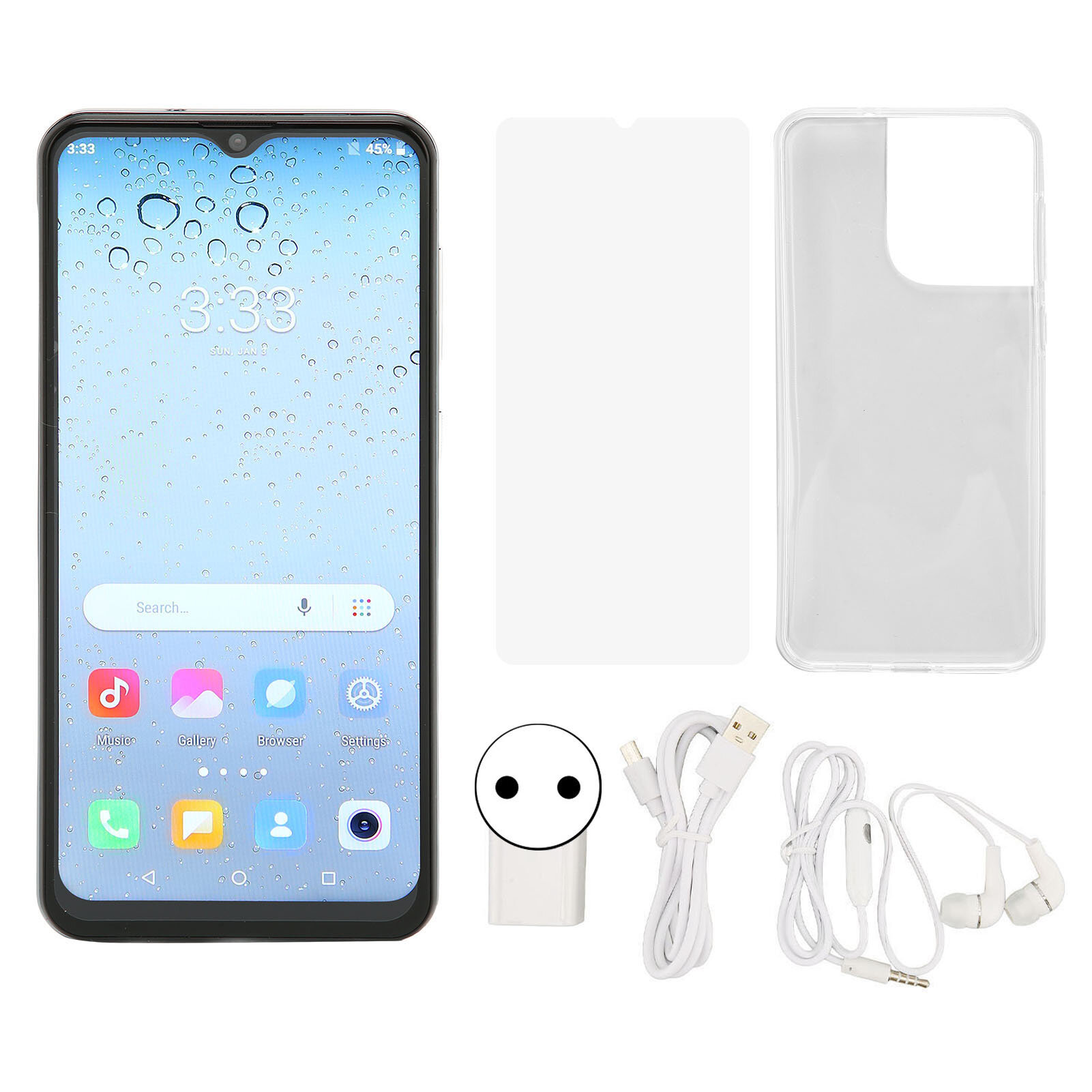 Смартфон Rino 8 Pro 6.5 6/128 ГБ, Android 11, 5000 мАч, экран 1440x3040, камеры 5 Мп/13 Мп