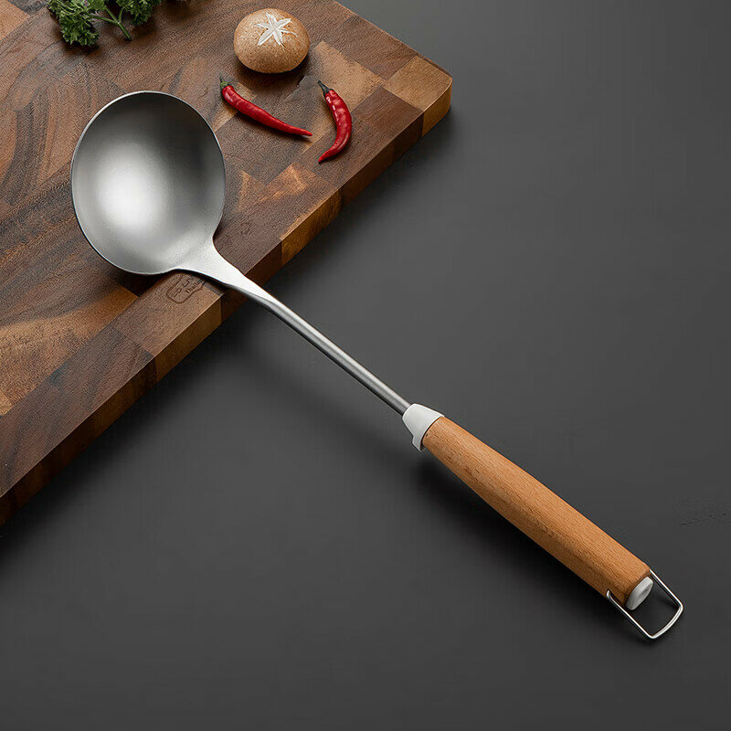 MAXCOOK Титановый стальной ложка для супа 304 нержавеющая сталь с толстым длинной ручкой для готовки супа и каши
