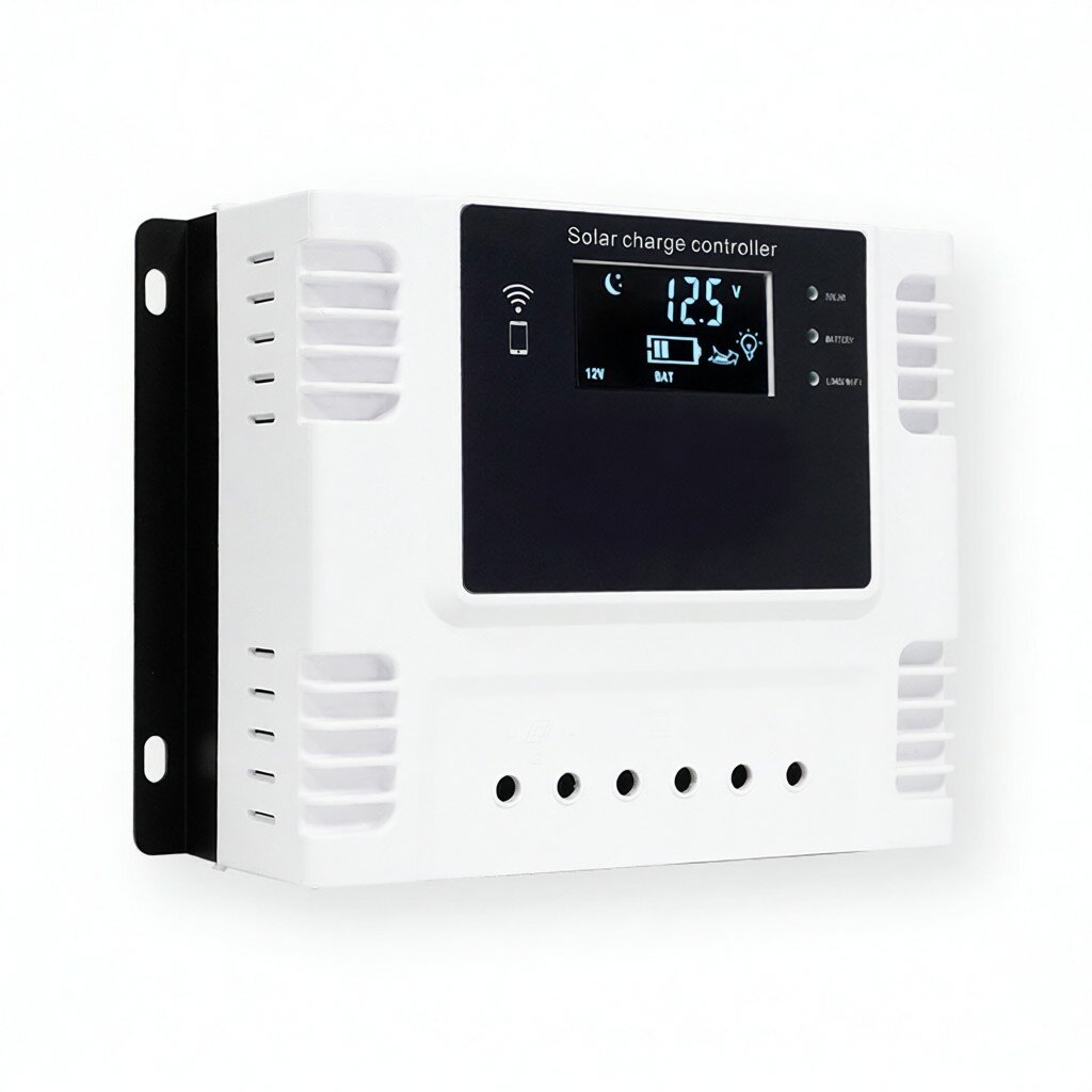 Солнечный Контроллер Заряда: 12V/24V Автоматическое Распознавание Напряжения С Приложением Для Умного Управления - MPPT Солнечный Контроллер Заряда Для Свинцово-Кислотных И Литиевых Батарей Интеллектуальный Солнечный Контроллер С Универсальной