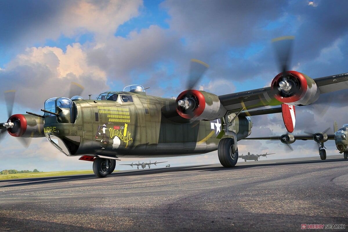 Hobbyboss 81774 1:48 США B-24J Liberator Пластиковая модель самолета
