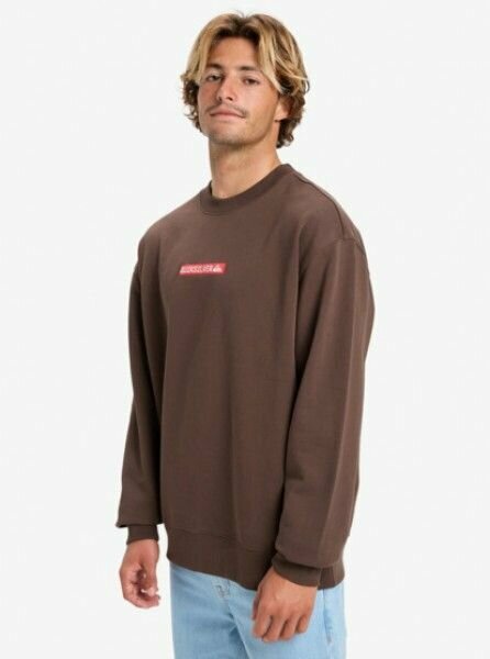 Свитшот Quiksilver, размер XXL, , коричневый — фото 1