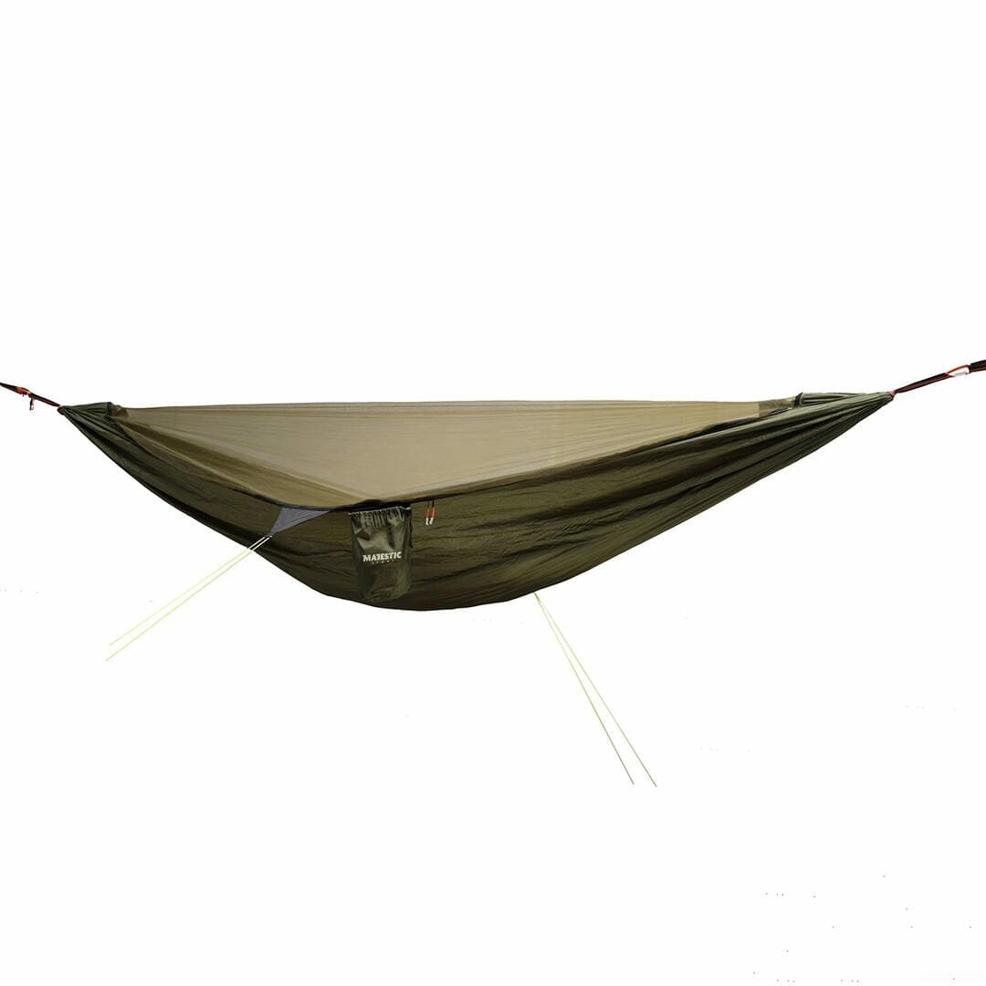 DECATHLON Туристический гамак с москитной сеткой HEDERA Majestic Sport, темно-зеленый, 320x150 см, нагрузка 300 кг