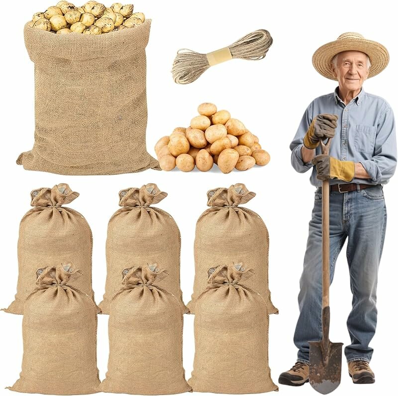 6 упаковок мешков из мешковины