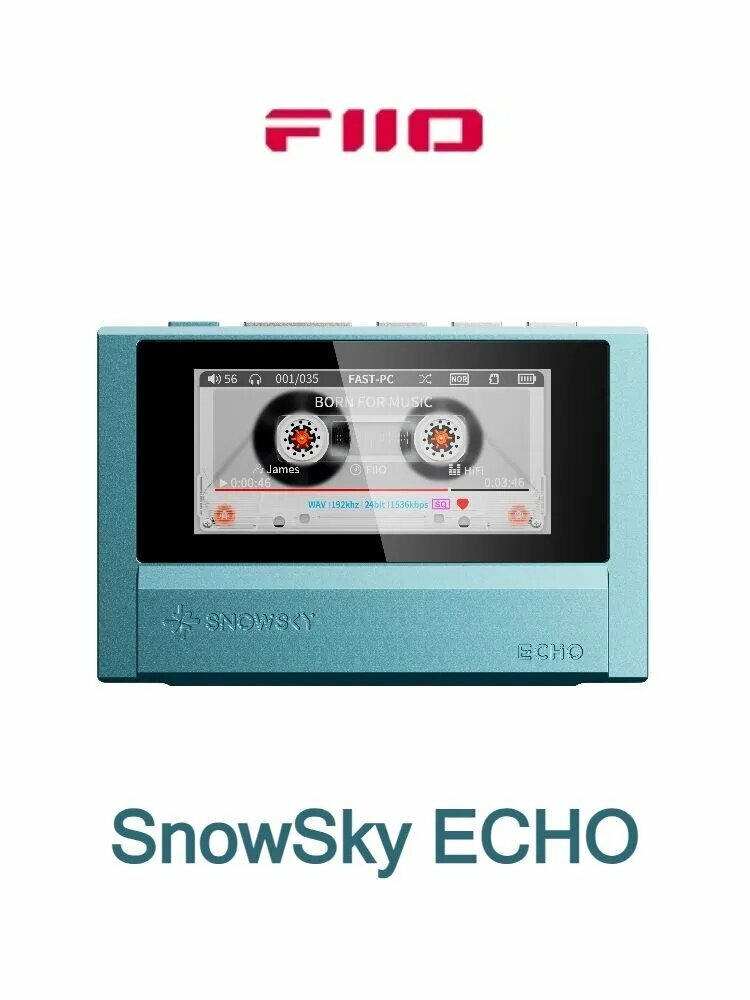 FiiO SnowSky ECHO 4G Портативный Bluetooth MP3-плеер с системой двойного вывода объемом 8 ГБ и поддержкой CS43198 DSD WAV