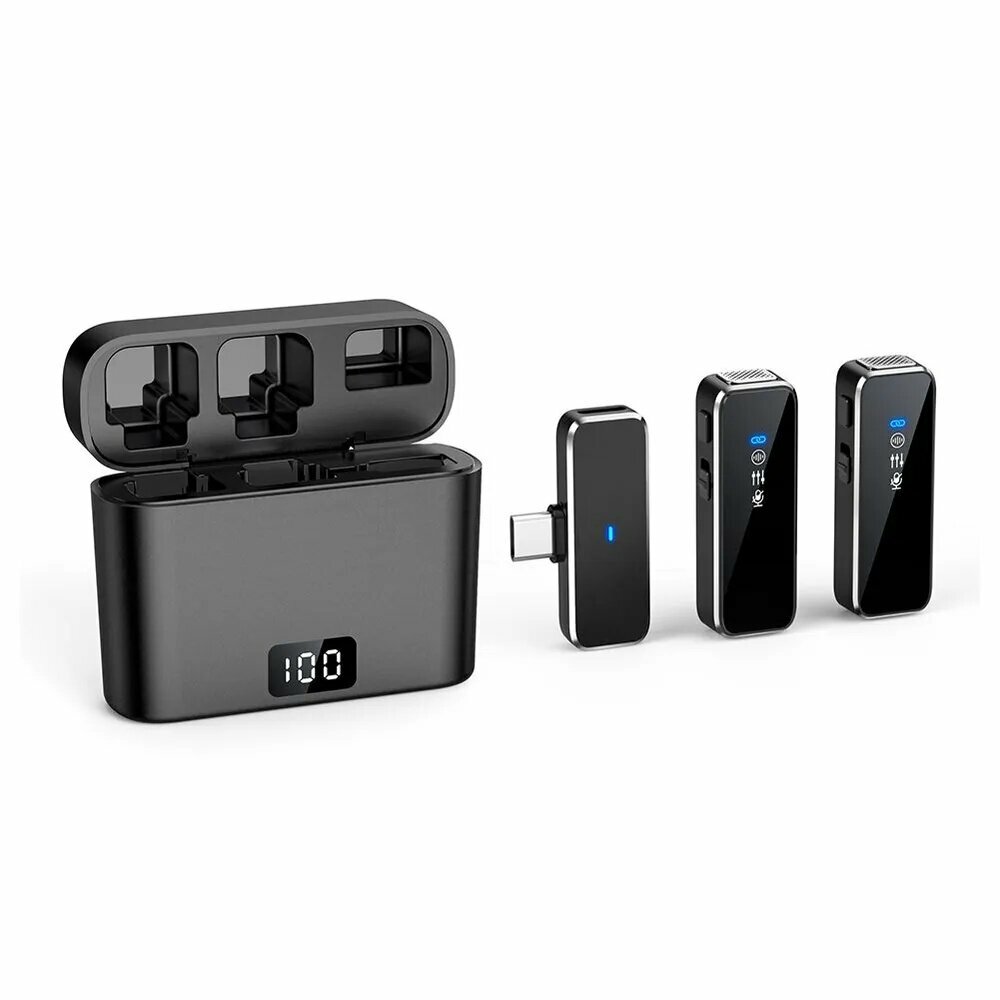 Микрофон петличный Mini-микрофон с креплением на лацкан, черный