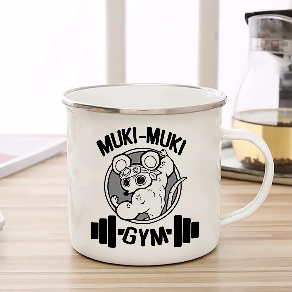 Эмалированная кружка Muki-Muki Gym с мышонком