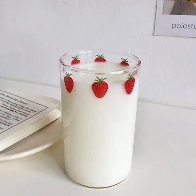 Стеклянная чашка subliva с клубникой 300 мл 1pcs