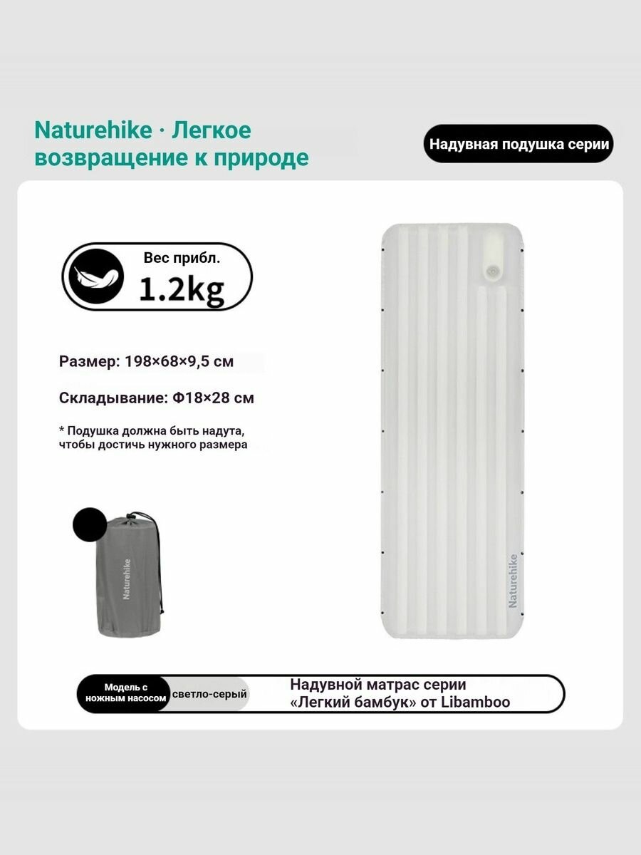 Naturehike Надувная подушка-коврик соединяющаяся (модульная), для походов, дома и дачи CNK2450WS035