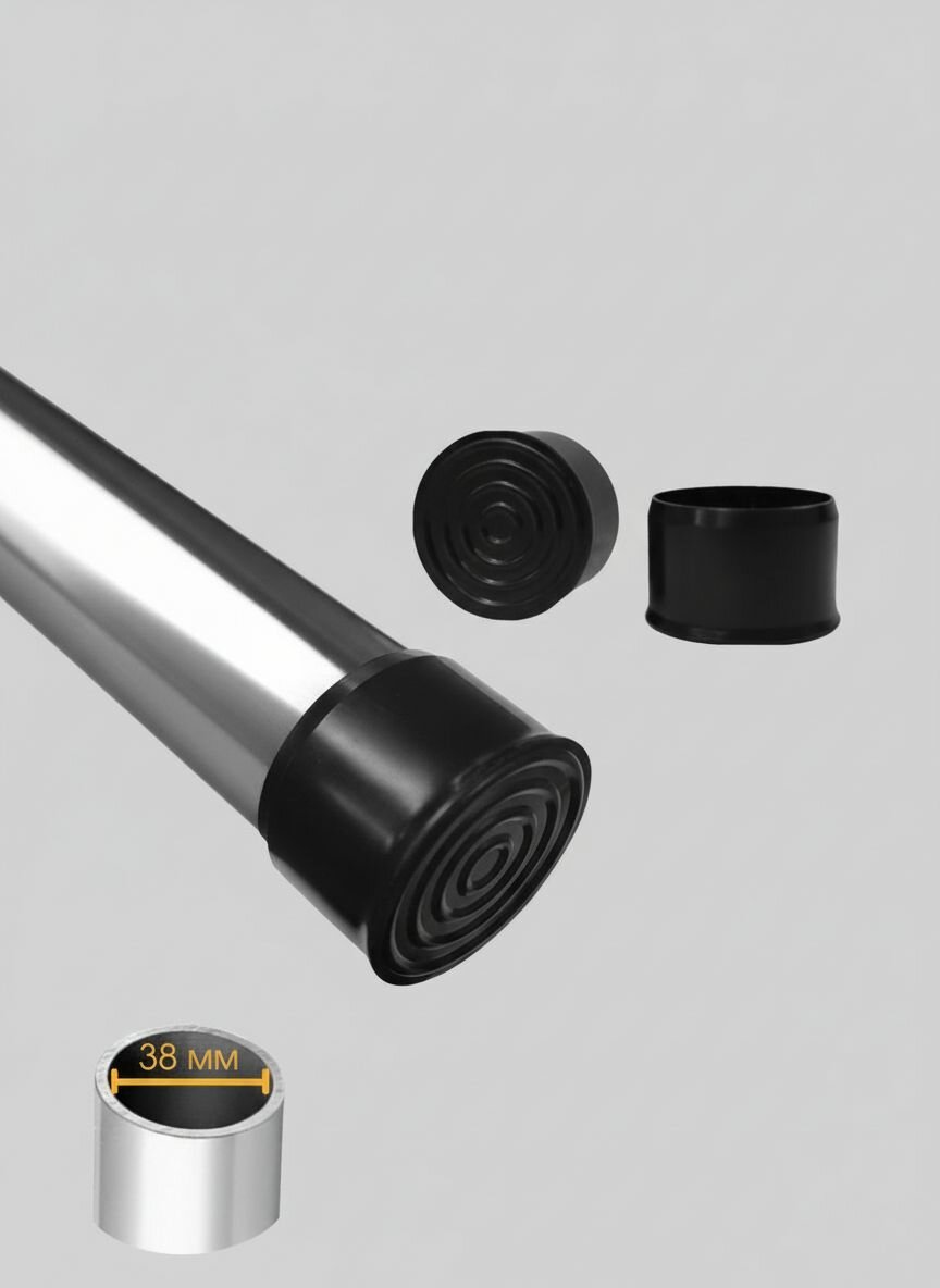 Заглушки для металлической трубы 38 мм D38 мм мебельная 12шт Железное решение