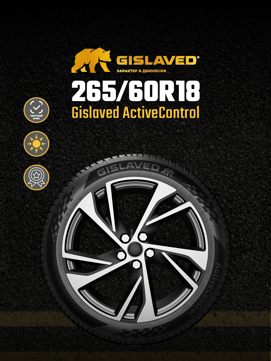 Gislaved ActiveControl 265/60R18 110V Летние легковые шины (аналог BRIDGESTONE Alenza 001) — фото 1