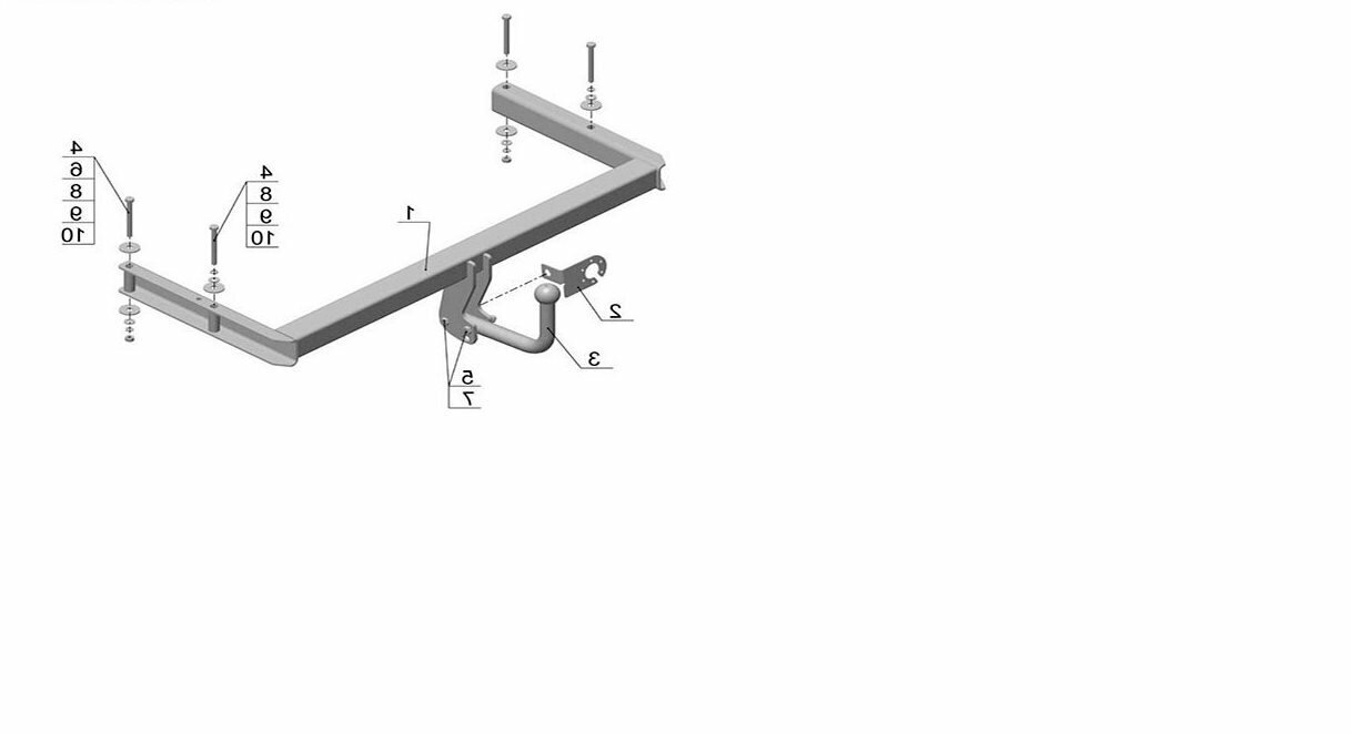 Фаркоп для Volkswagen Passat B5 (1996-2005)(без электрики) (паспорт и сертификат) AvtoS. VW30